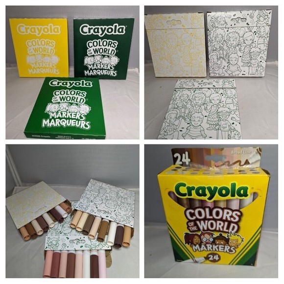 Crayola | Toys | Crayola Colors Of The World Markers 24 Count Broad ...